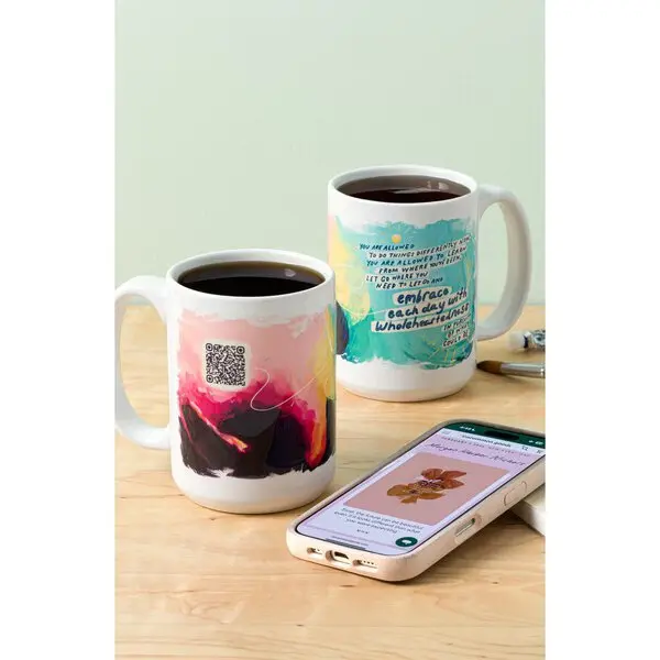 UNCOMMON GOODS Embrace Each Day Morgan Harper Nichols Qr Mug - Multi