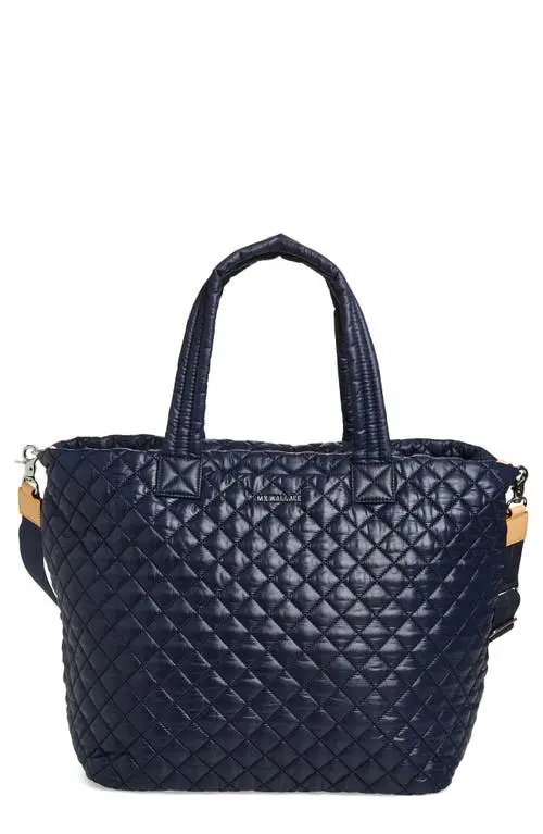 Mz Wallace Large Metro Deluxe Quilted Nylon Tote - Dawn