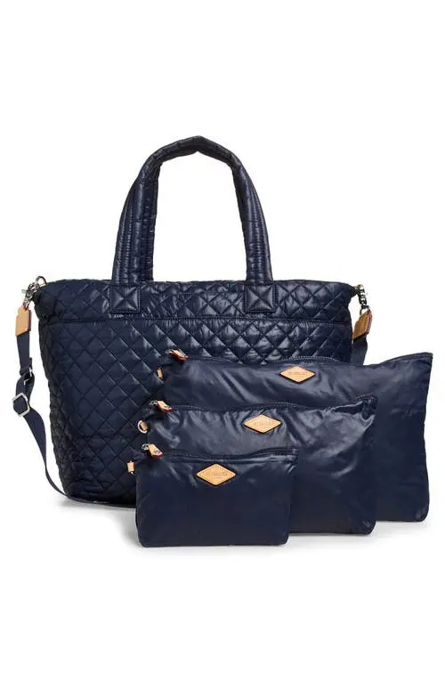 Mz Wallace Large Metro Deluxe Quilted Nylon Tote - Dawn