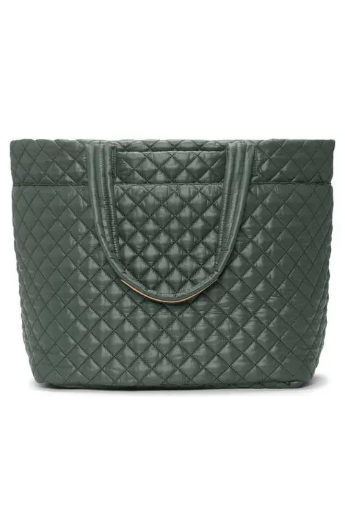Mz Wallace Large Metro Deluxe Quilted Nylon Tote - Juniper