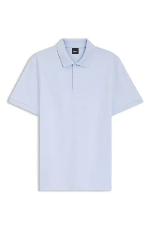 BOSS Parlay Cotton Piqué Polo - Light/pastel Blue