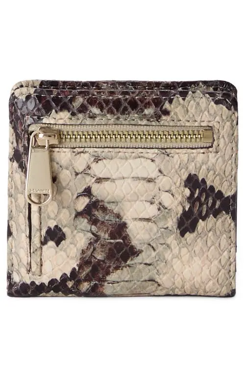 Brahmin Jane Snakeskin Embossed Leather Bifold Wallet - Feline