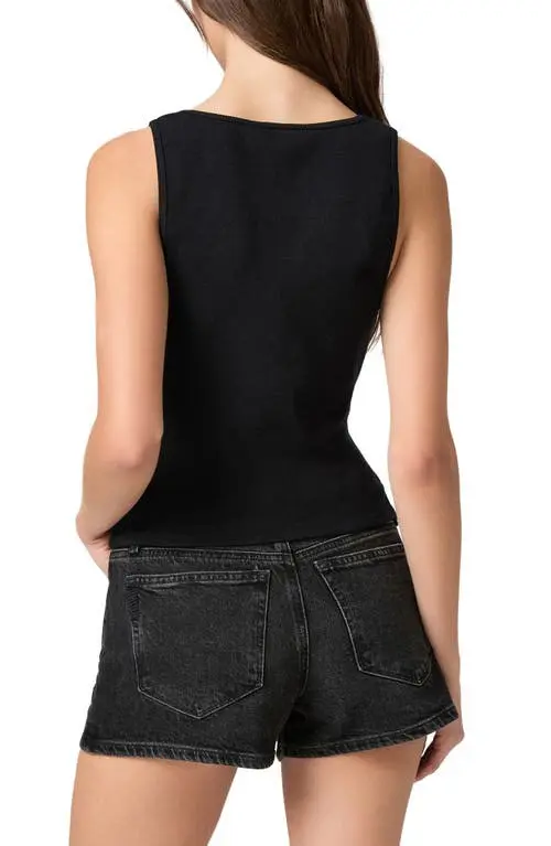 Paige Bali Stretch Cotton Tank - Black