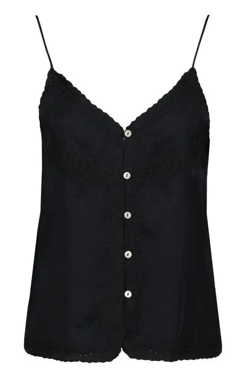 BISHOP + YOUNG Anya Button Front Embroidered Cami