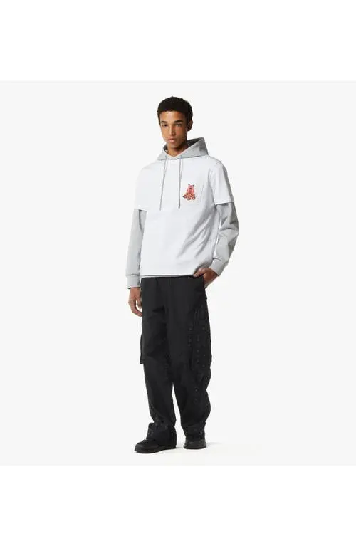 Mcm Monogram Cargo Pants In Recycled Nylon - Black