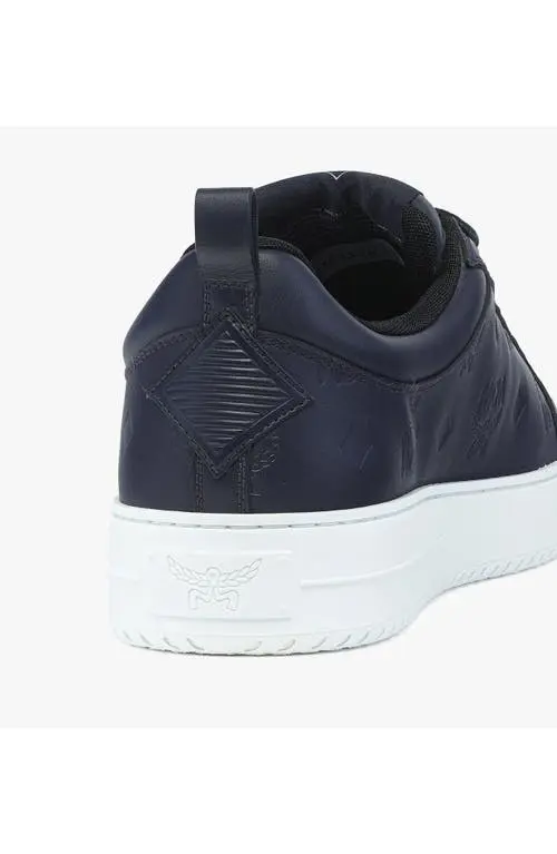 Mcm Neo Terrain Monogram Leather Sneakers - Navy Blazer