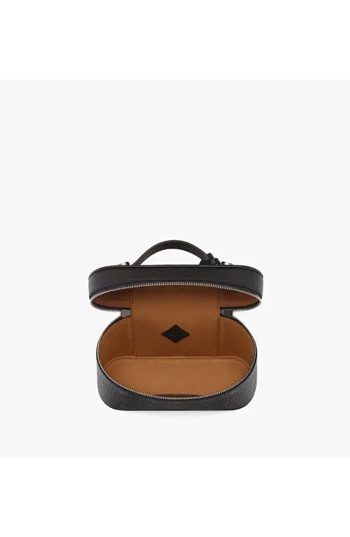 Mcm Visetos Monogram Vanity Case - Black