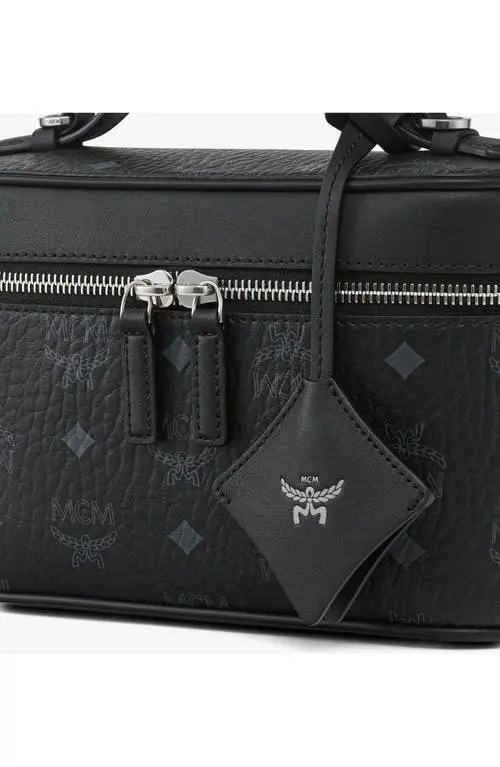 Mcm Visetos Monogram Vanity Case - Black