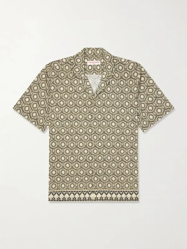 Orlebar Brown Maitan Passetto Camp-collar Printed Lyocell Shirt