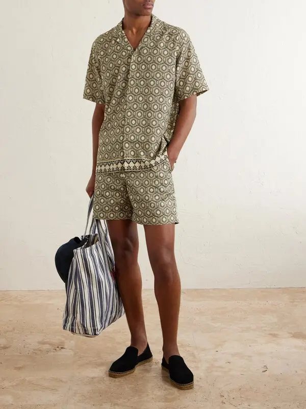 Orlebar Brown Maitan Passetto Camp-collar Printed Lyocell Shirt