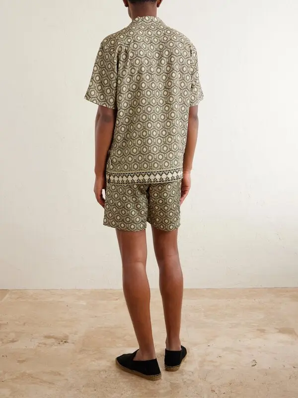 Orlebar Brown Maitan Passetto Camp-collar Printed Lyocell Shirt