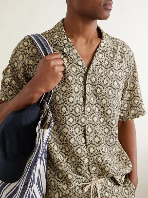 Orlebar Brown Maitan Passetto Camp-collar Printed Lyocell Shirt