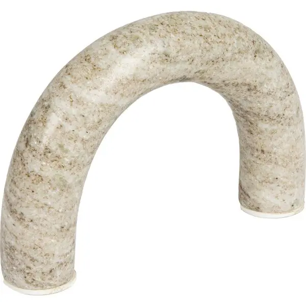 STORIED HOME Marble Arch Tabletop Shelf Decor - Beige
