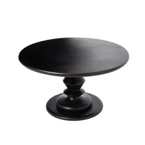 STORIED HOME Pedestal Coffee Table - Black