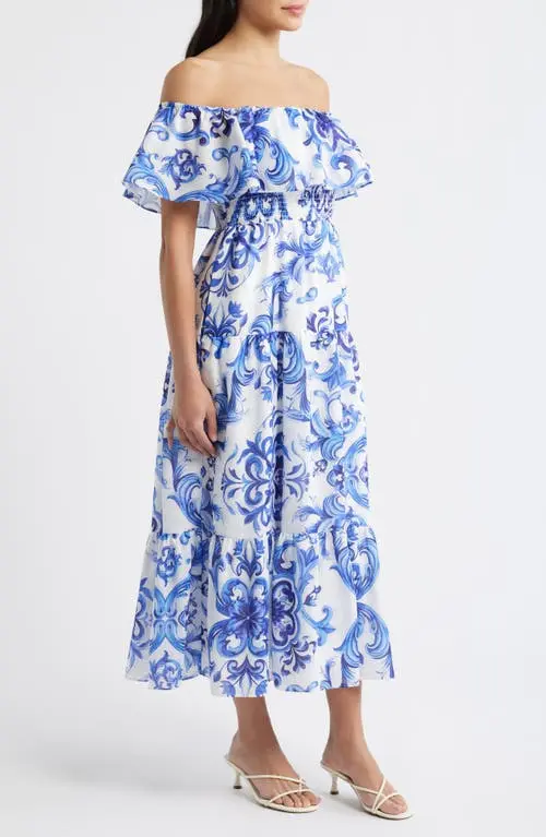 Sam Edelman Off-the-shoulder Tiered Maxi Dress
