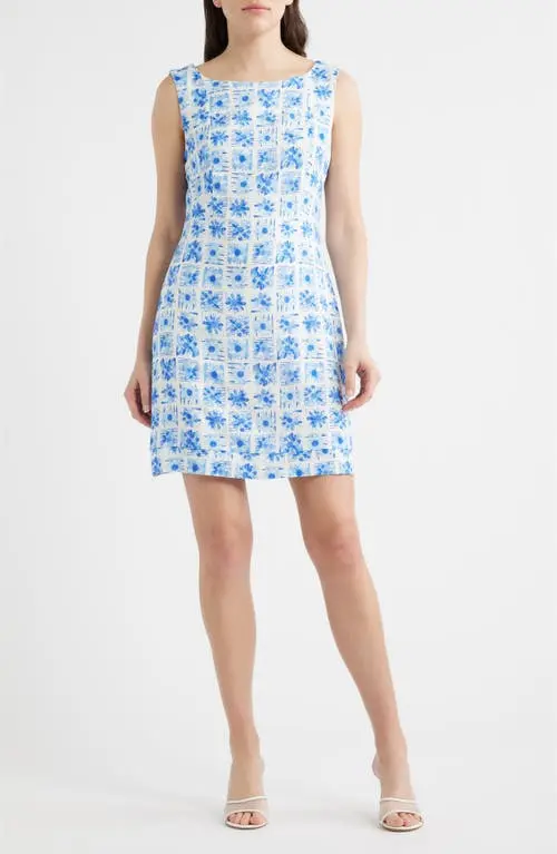 Sam Edelman Tile Floral Print Sheath Dress