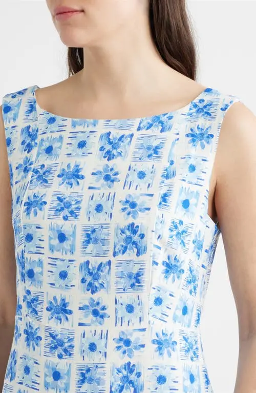 Sam Edelman Tile Floral Print Sheath Dress
