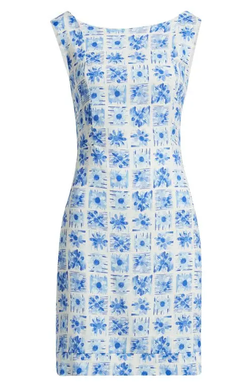 Sam Edelman Tile Floral Print Sheath Dress