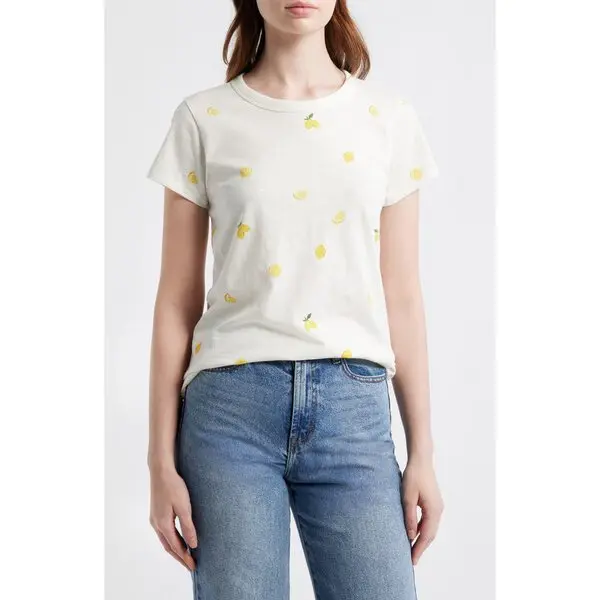 Rag & Bone Lemon Print Cotton Baby Tee