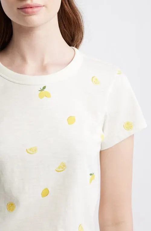 Rag & Bone Lemon Print Cotton Baby Tee
