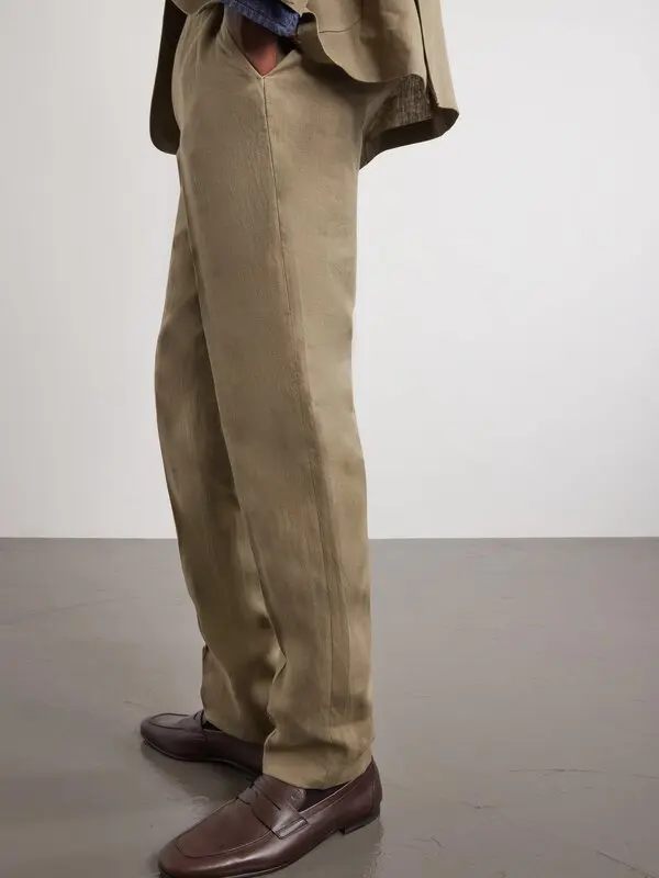 Canali Straight-leg Linen Trousers