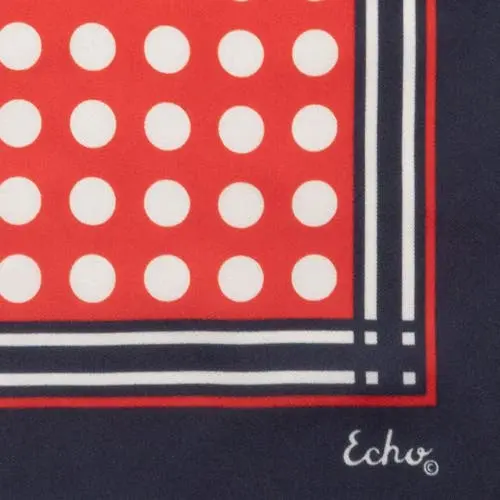 Echo Grid Dots Silk Square