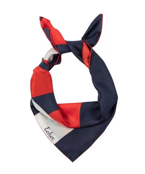 Echo Curves Silk Square Scarf