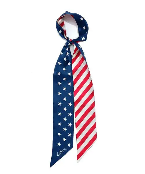Echo Stars And Stripes Silk Ribbon Scarf