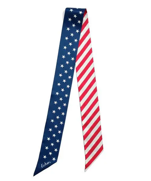 Echo Stars And Stripes Silk Ribbon Scarf