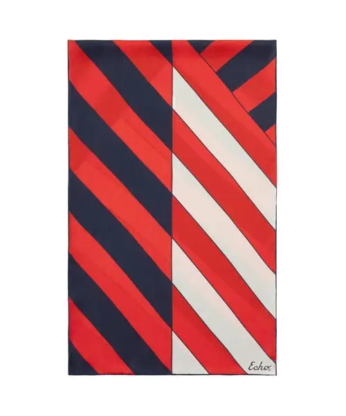 Echo Stripe Silk Oblong