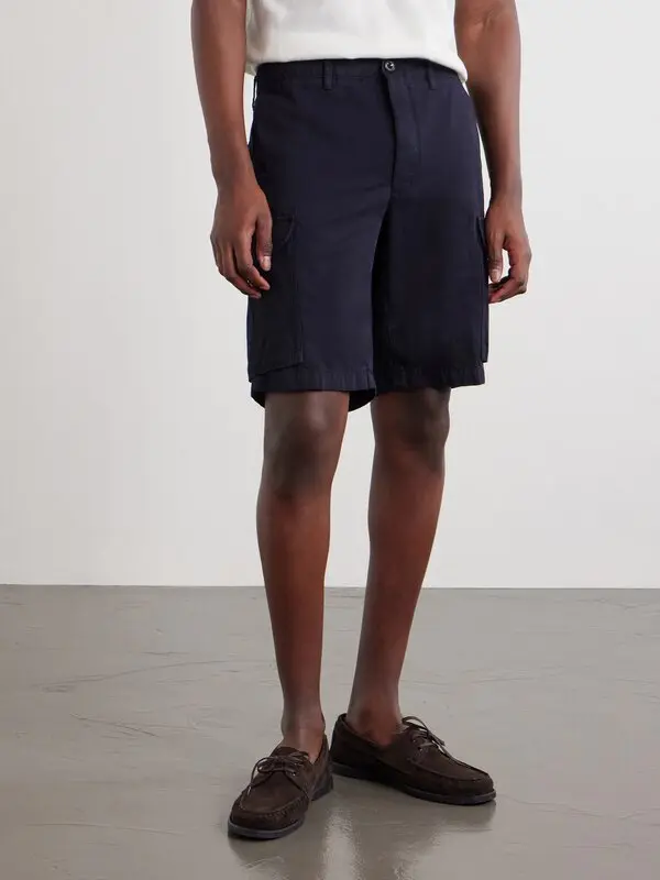 SLOWEAR Incotex Straight-leg Cargo Shorts - Blue