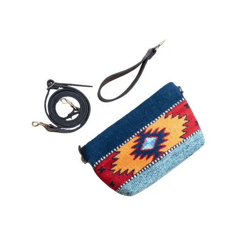 AMASOUK Convertible Clutch With Zapotec Pattern