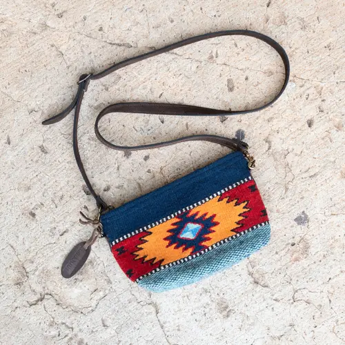 AMASOUK Convertible Clutch With Zapotec Pattern