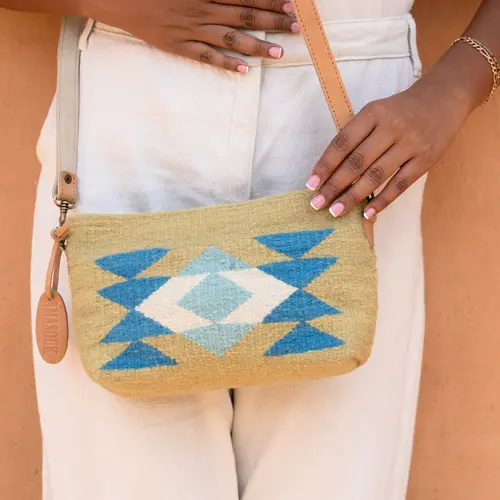 AMASOUK Xochi Convertible Clutch With Abstract Pattern