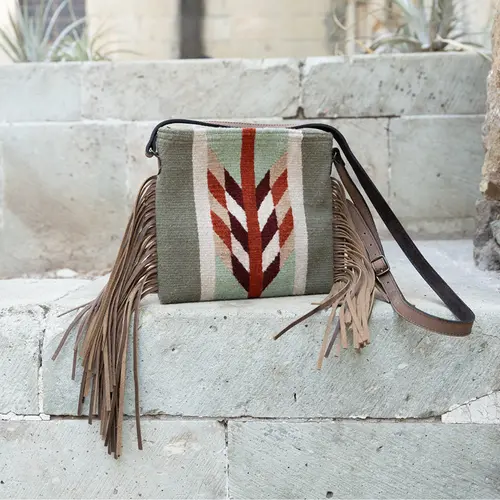 AMASOUK Tierra Verde Fringe Crossbody Bag