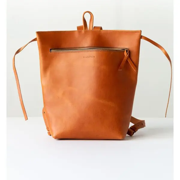 HARPER THE LABEL Folded Backpack - Saddle