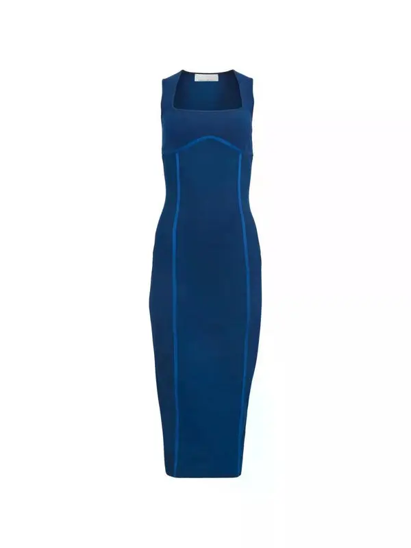 FLEUR DU MAL Scoop Neck Midi Dress
