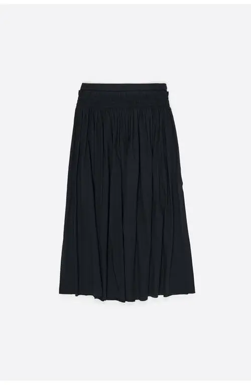 Bimba Y Lola A-line Maxi Slit Cotton Skirt