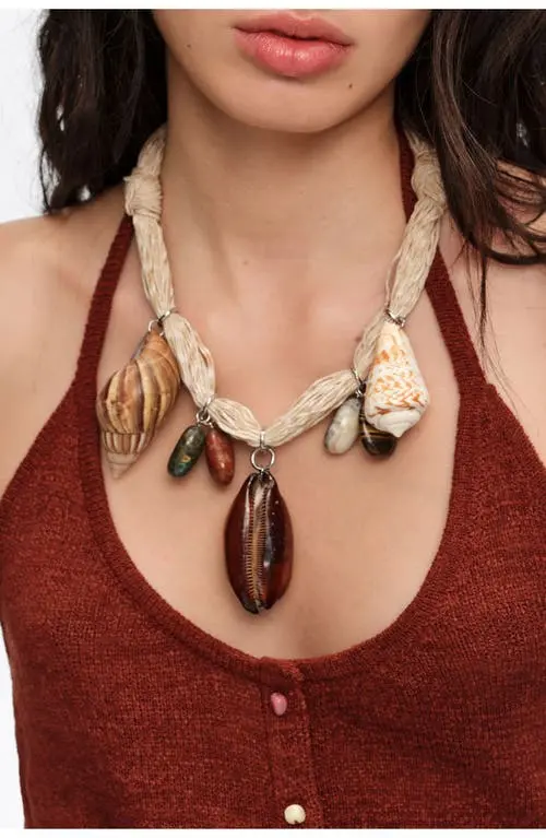 Bimba Y Lola Seashell And Stone Necklace