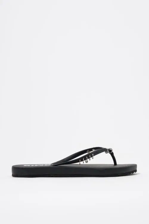 Bimba Y Lola Embellished Flip-flops - Black