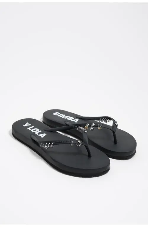 Bimba Y Lola Embellished Flip-flops