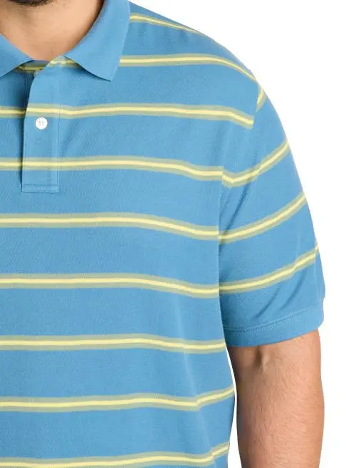 HARBOR BAY BY DXL Big & Tall Multi-stripe Polo Shirt V2