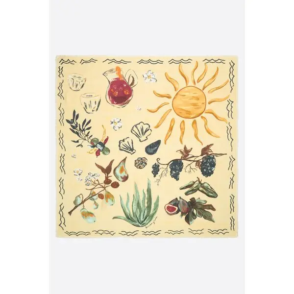 Bimba Y Lola Still Life Shawl - Beige
