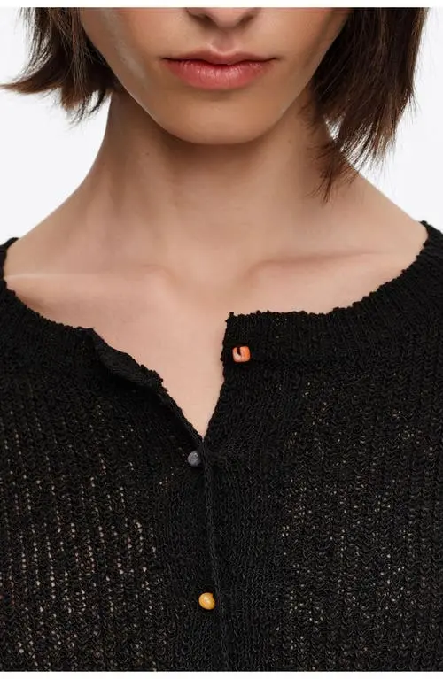 Bimba Y Lola Straight Cardigan With Stone Embellishments