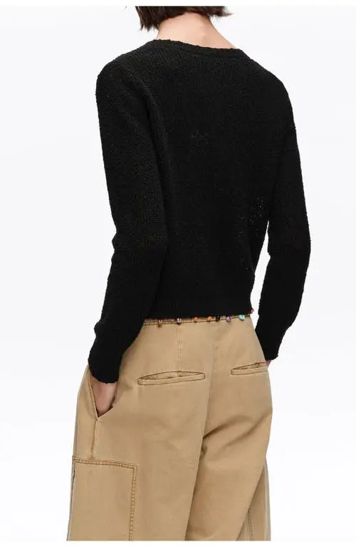 Bimba Y Lola Straight Cardigan With Stone Embellishments