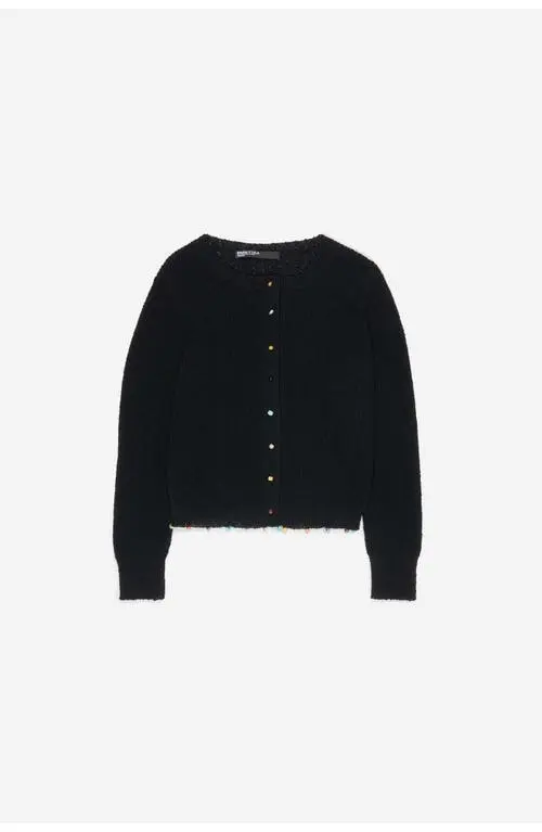 Bimba Y Lola Straight Cardigan With Stone Embellishments