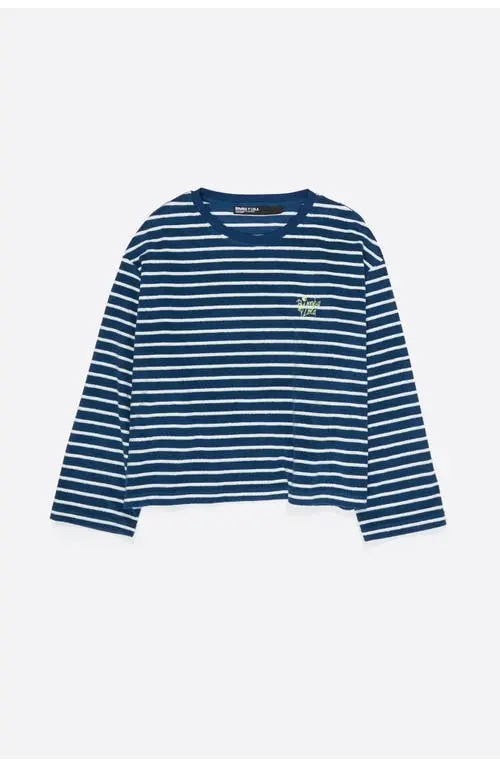 Bimba Y Lola Striped Cotton Blend T-shirt