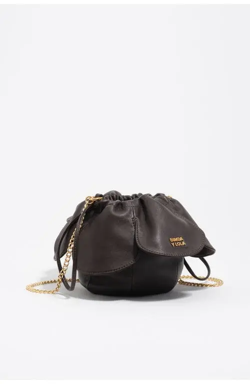 Bimba Y Lola Leather Pétalo Bag - Ebony