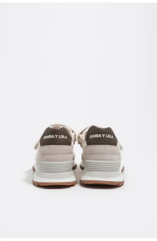 Bimba Y Lola 13 08 Sporty Ballerinas With Velcro Closure - Ivory
