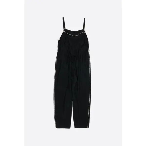 Bimba Y Lola Fluid Jumpsuit With Adjustable Waist And Lace Detailing - Black